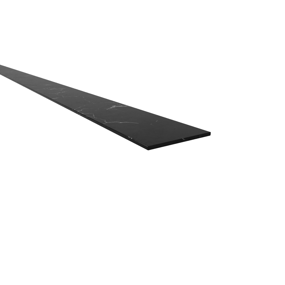 Flat Bar - Dark Marquina Marble Plastic PVC - Rothley