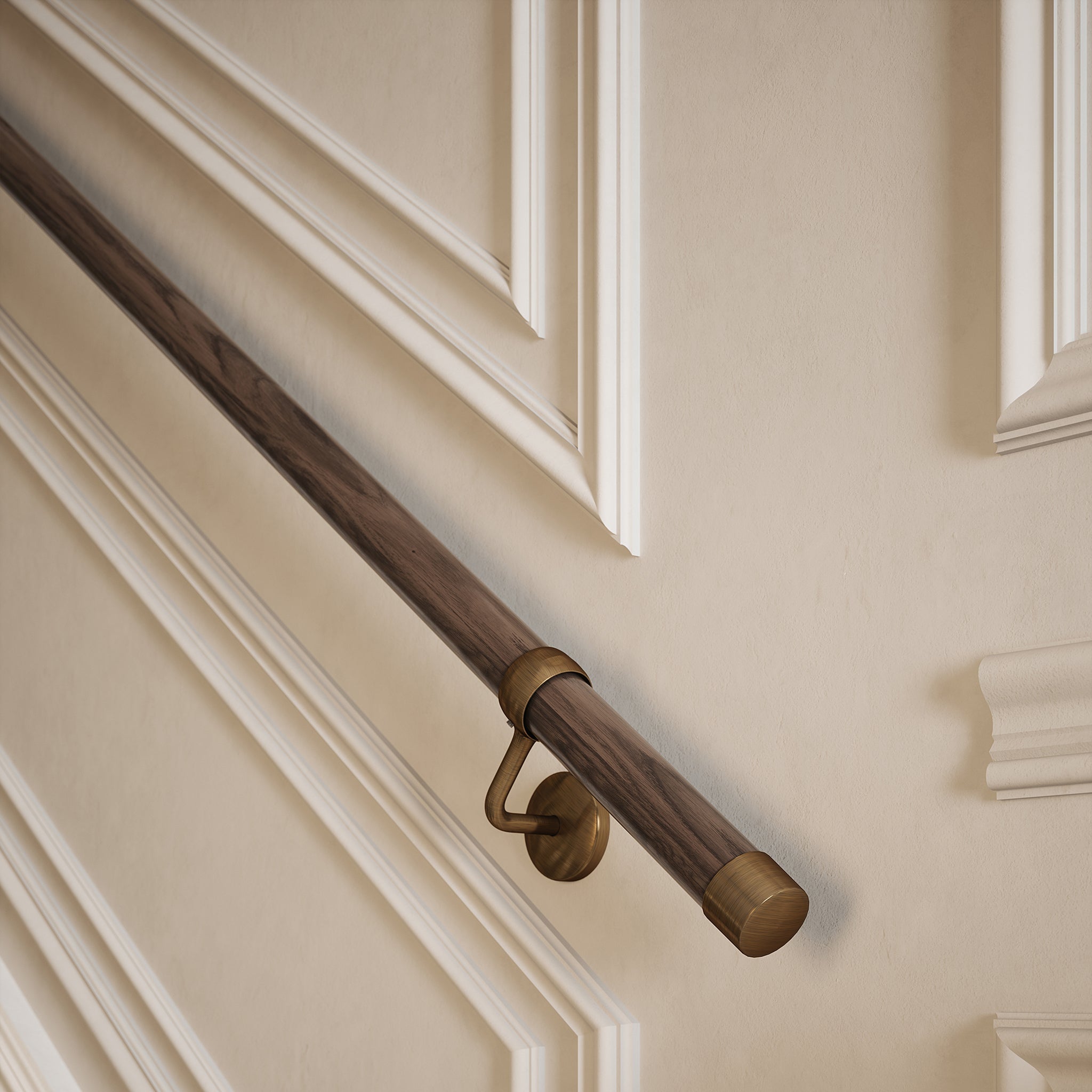 Indoor Wooden Handrail Kit - Rothley