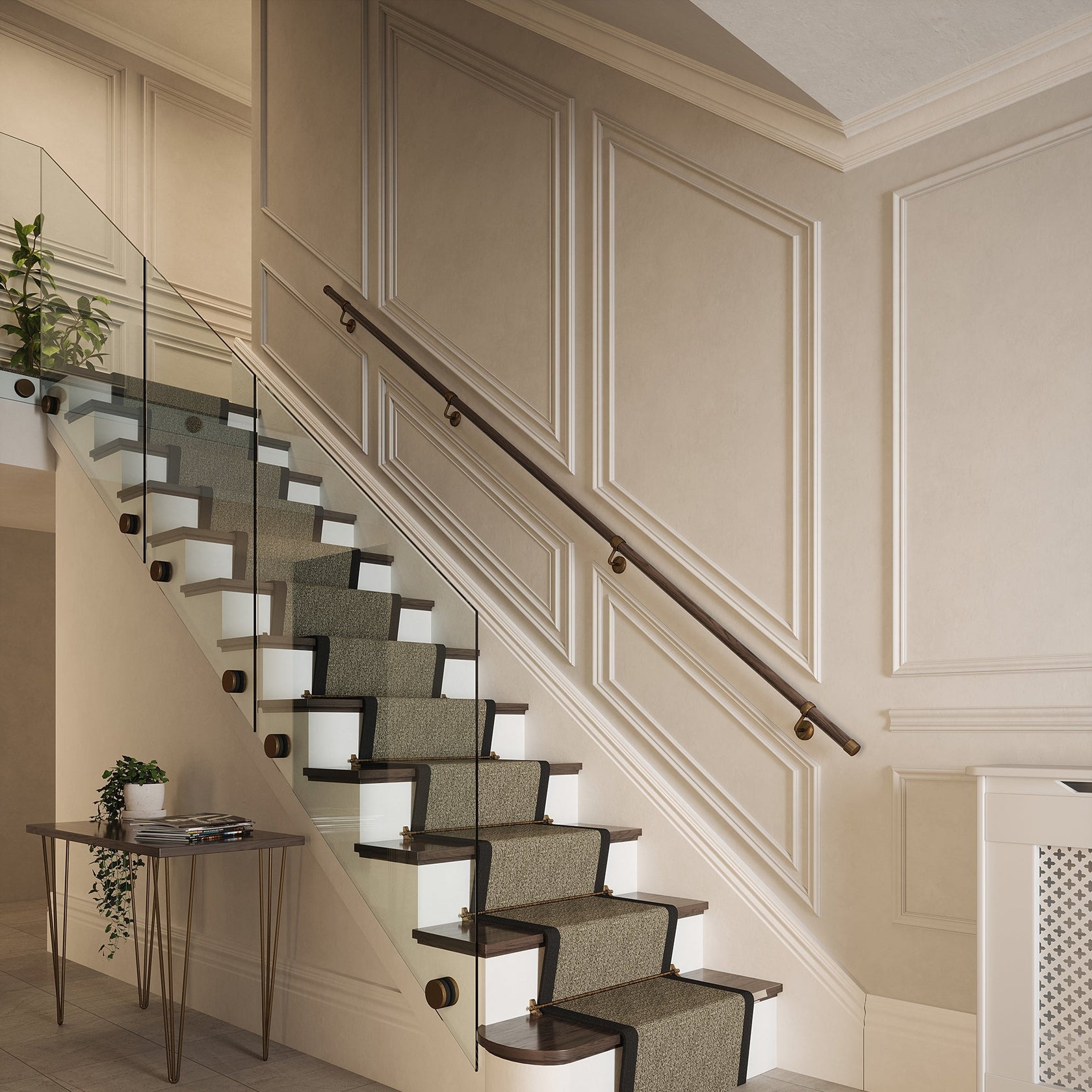 Indoor Wooden Handrail Kit - Rothley