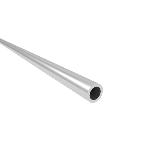 Round Tube - Silver Anodised Aluminium - 12mm x 1mm / 1000mm / Silver ...