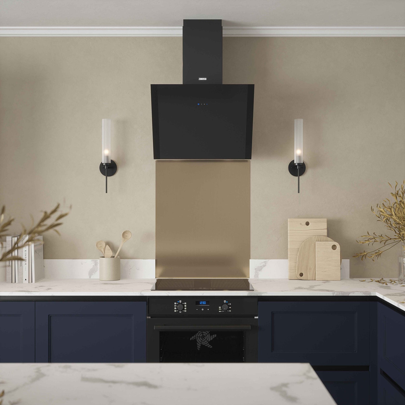 Stainless Steel Kitchen Splashback 600mm x 750mm x 0.9mm - Matt Gun ...