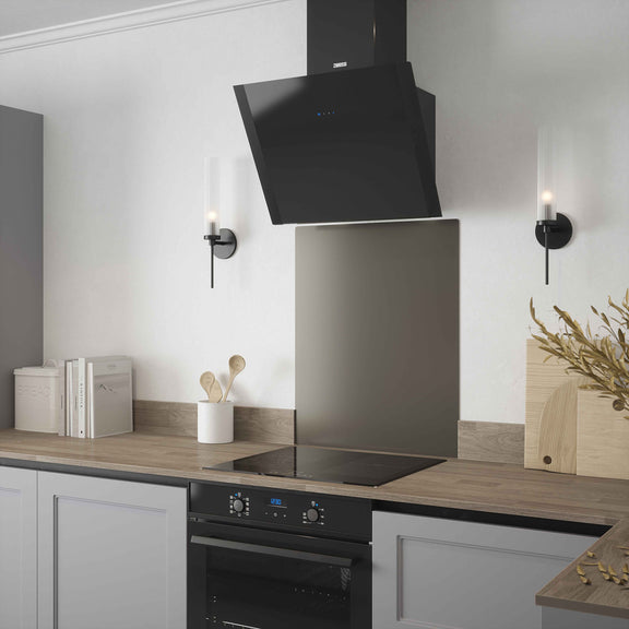 Stainless Steel Kitchen Splashback 600mm x 750mm x 0.9mm - Matt Gun ...
