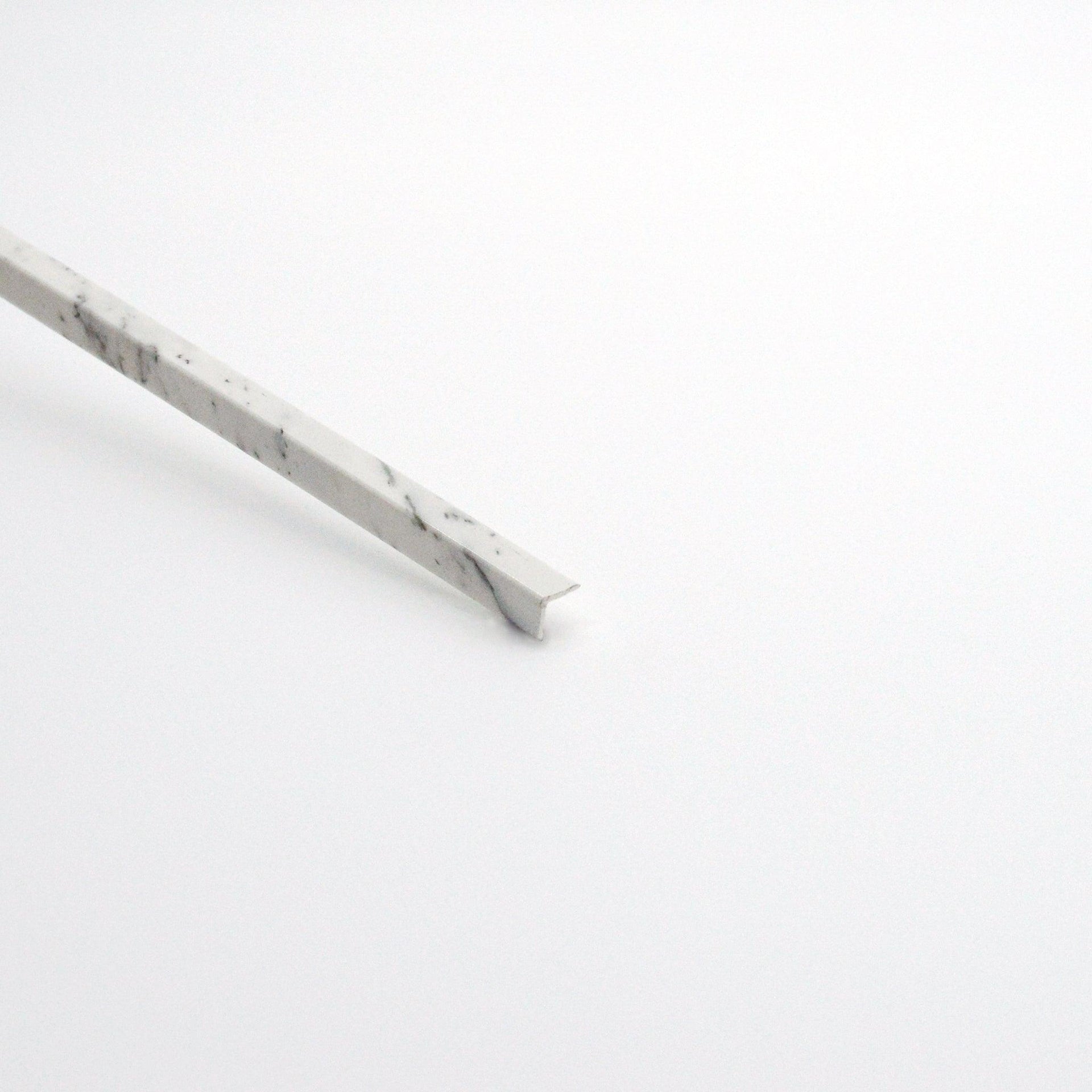 Equal Angle Profile Light Carrara Marble - Plastic PVC - Rothley