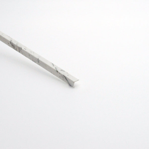 Equal Angle Profile Light Carrara Marble - Plastic PVC - Rothley